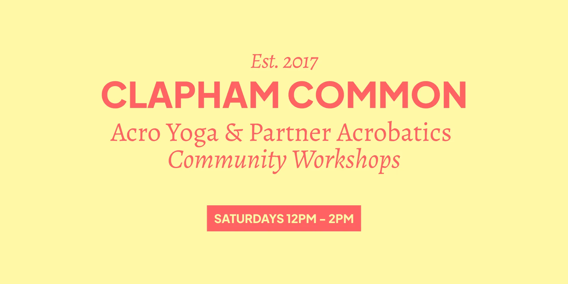Clapham Common Summer (Outdoor) Acro Jam